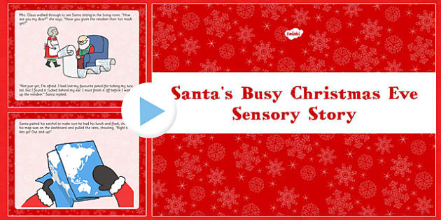 Christmas Eve PowerPoint- Santa's Busy Christmas Eve Story