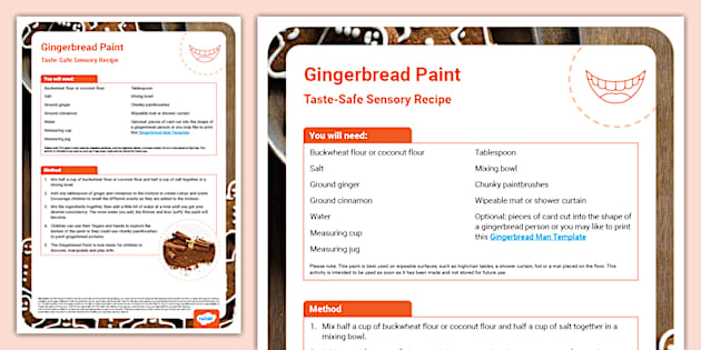 Taste-Safe Gingerbread Paint Sensory Recipe (teacher made)