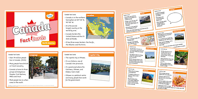 KS2 Canada Fact Cards (Teacher-Made) - Twinkl