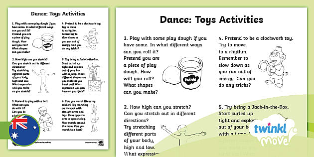 Move PE Year 2 Dance: Toys Home Learning Tasks - Twinkl