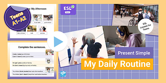 ESL My Daily Routine [Teens, A1-A2] (Lehrer gemacht)