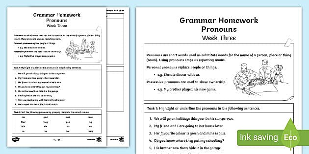 Grammar Homework Week Three