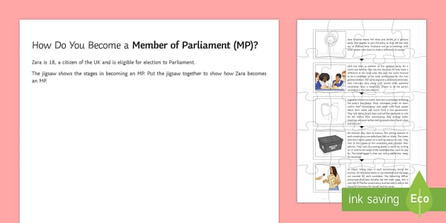 From Candidate to MP Jigsaw Worksheet / Worksheet - Twinkl