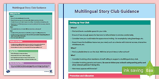 Multilingual Story Club Guidance (teacher made) - Twinkl