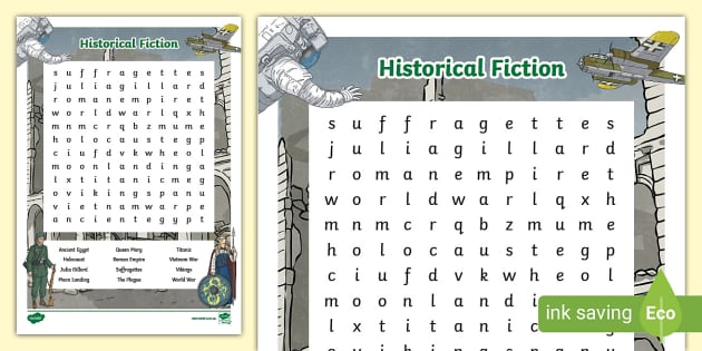 Historical Fiction Word Search (Teacher-Made) - Twinkl