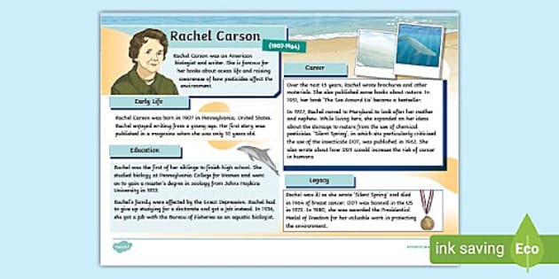 KS2 Rachel Carson Fact File (teacher made) - Twinkl