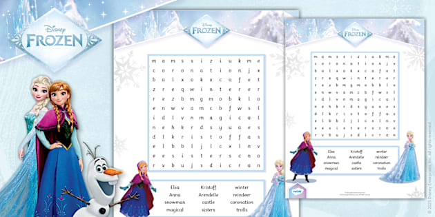 Frozen: Word Search (Teacher-Made) - Twinkl