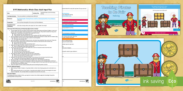 Pirate Fun Maths Game EYFS Adult Input Plan | Resource Pack