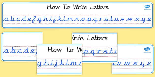 FREE! - Cursive Alphabet Display Banners - Alphabet display banner, cursive