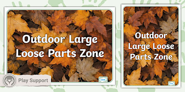 Outdoor Large Loose Parts Zone Play Photo Display Poster