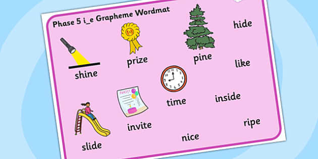 Phase 5 i_e Grapheme Word Mat (teacher made)