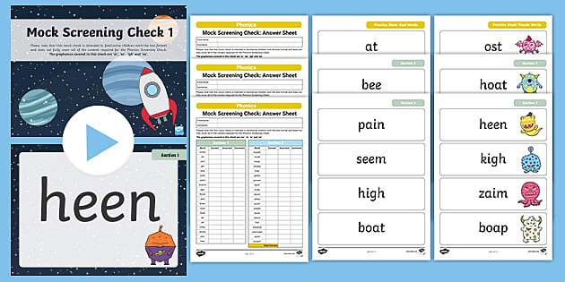 FREE! - Phonics Screening Survival: Mock Phonics Screening Check ...