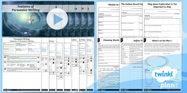 Space: The Golden Record Y6 Persuasive Writing Genre Unit Pack