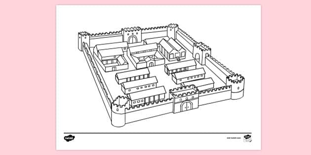 Fort Colouring | Colouring Sheets (teacher made) - Twinkl
