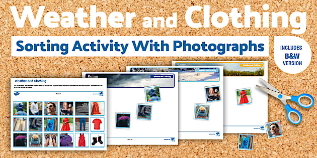 Weather Clothing Sorting Cards