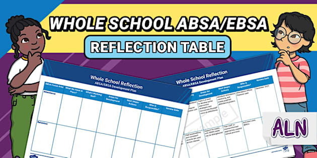 Whole School ABSA/EBSA Reflection Table (teacher made)
