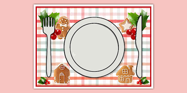 Gingerbread Christmas Themed Place Mats (teacher made)