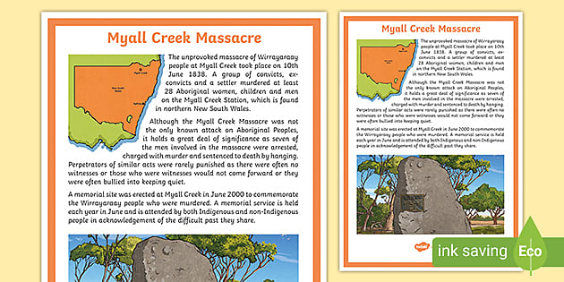 Myall Creek Massacre Display Poster (Teacher-Made) - Twinkl