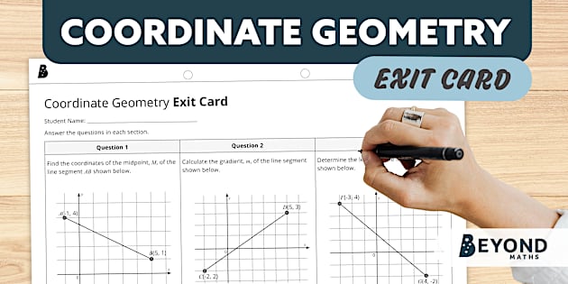 Coordinate Geometry Exit Card