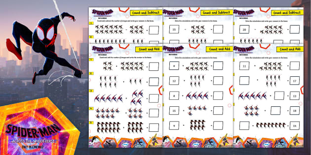 FREE! - 👉 Spider-Man™ Counting Activity Sheets | Sony Pictures