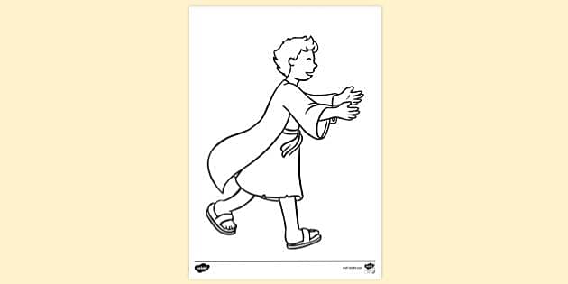 Son Running to Father Colouring Sheet (teacher made)