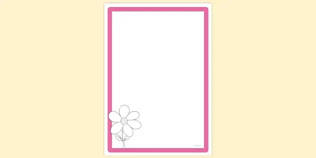 Simple Pink Border Design