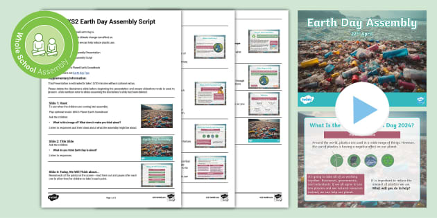 KS2 Earth Day Assembly PowerPoint Pack (teacher made)