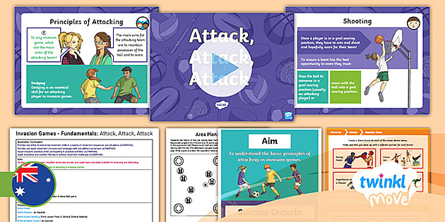 Move PE Year 3 Invasion Games Lesson 5: Attack, Attack, Attack