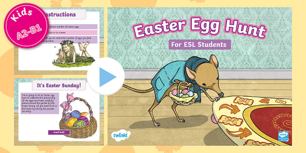 ESL Easter Egg Hunt [Kids, A2-B1] (creat de profesori)