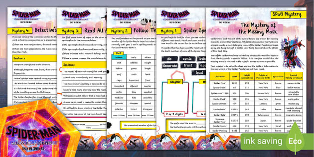 FREE! - Spider-Man™: SPaG Problem-Solving Mystery Game [Ages 7-9]