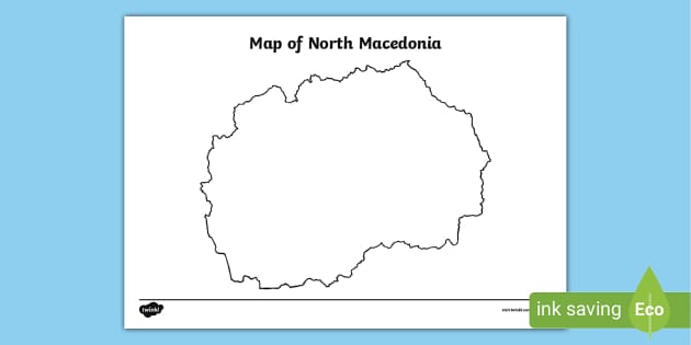 North Macedonia Map Colouring Page (Lehrer gemacht) - Twinkl