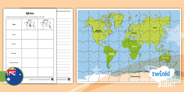 Year 4 HASS Geography Africa and South America Home Learning Tasks