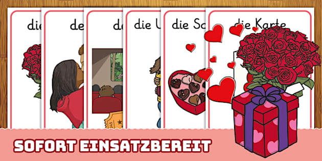 Valentinstag Wortschatz Poster für die Klassenraumgestaltung
