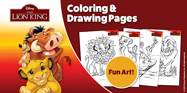 The Lion King: Coloring & Drawing Activity Pack