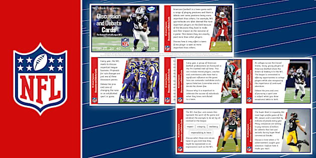 FREE! - NFL: Discussion and Debate Cards - Twinkl FREE! - NFL: Discussion and Debate Cards - Twinkl