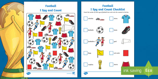 Football-Themed I Spy and Count Activity to 10