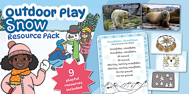 Outdoor Play- Snow Educator-Led Play Pack