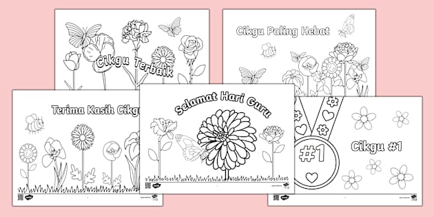 Aktiviti Mewarna Hari Guru Prasekolah (creat de profesori)