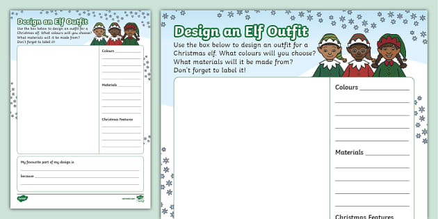 Design an Elf Outfit (teacher made) - Twinkl