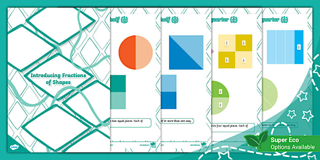 Introducing Fractions of Shapes (teacher made) - Twinkl