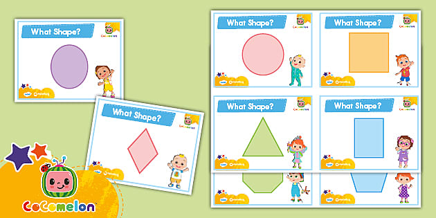 FREE CoComelon: What Shape? Flash Cards - Twinkl