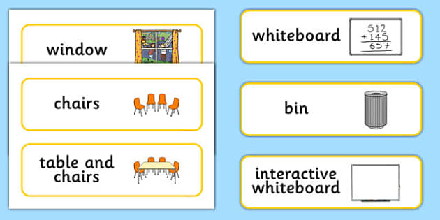 Classroom Furniture Labels - Classroom furniture, furniture