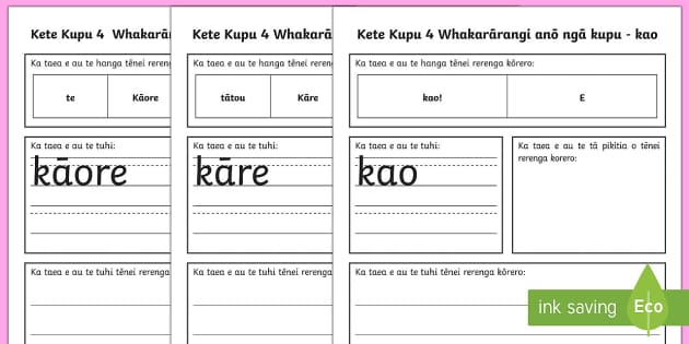 Spelling Lists Kete Kupu 4: Sentence Unscramble Te Reo Māori