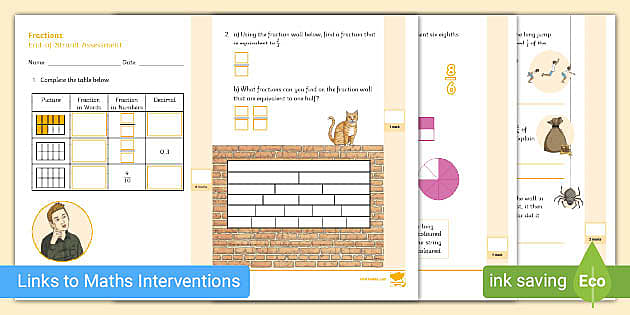 👉 Year 4 Fractions End-of-Strand Assessment - Twinkl