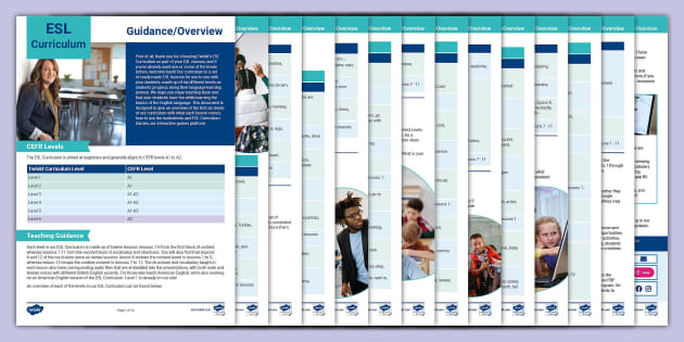 FREE! - ESL Curriculum - Guidance/Overview (Teacher-Made)