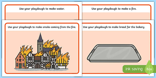 The Great Fire of London Playdough Mats (teacher made)
