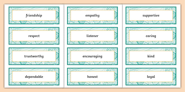 World Friendship Day - Word Cards (teacher made) - Twinkl