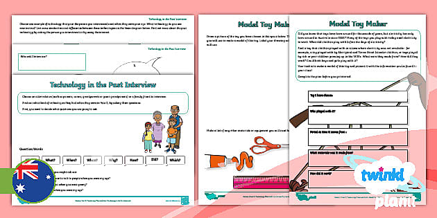 Yr 2 HASS History Technology Then & Now Home Learning Tasks