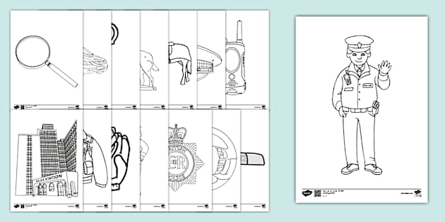 coloring pages of police officer