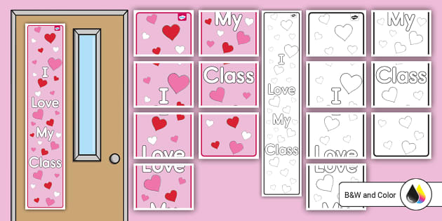 I Love My Class Vertical Door Banner (teacher made) - Twinkl